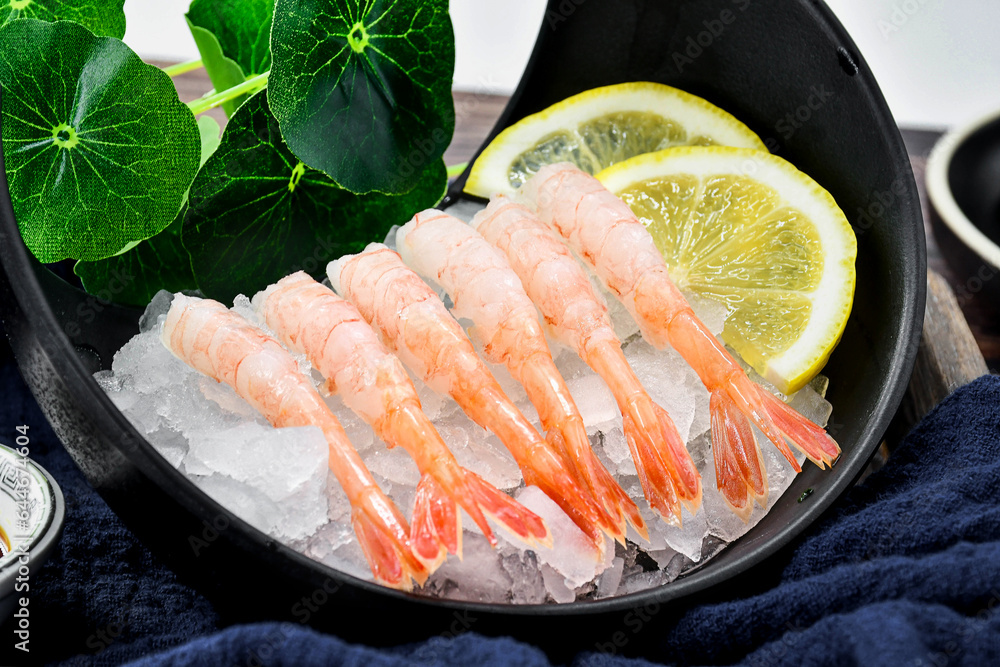 Chiwei shrimp preserved with ice cubes, tender meat, fresh shrimp meat ...