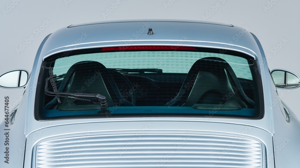 Rear window of a sports car Stock Photo | Adobe Stock