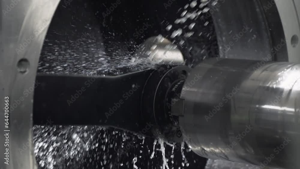 Automated CNC Steel Pipe Polishing Machine in a Industrial Factory ...