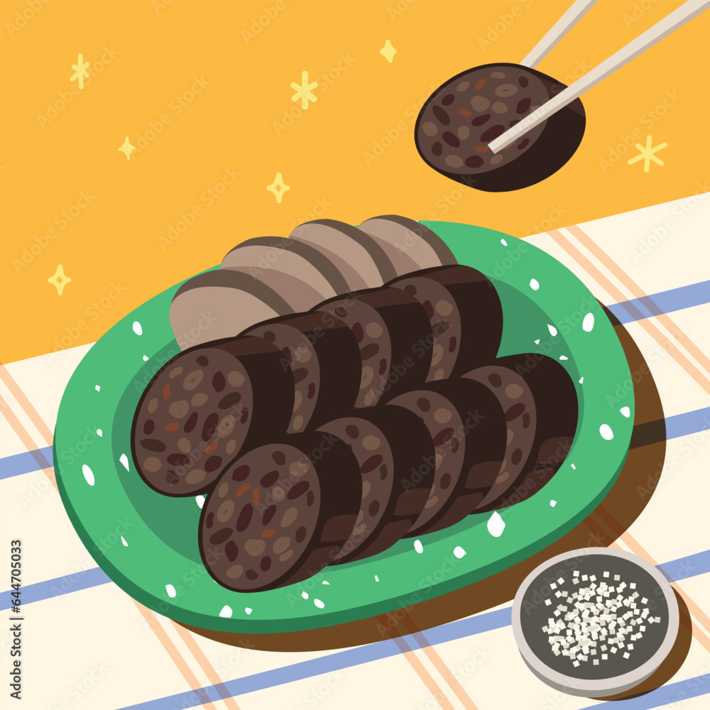 순대 일러스트 Stock Vector | Adobe Stock