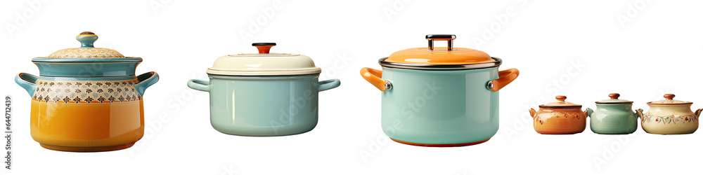 Vintage cooking utensil an antique ceramic pot photographed on a ...