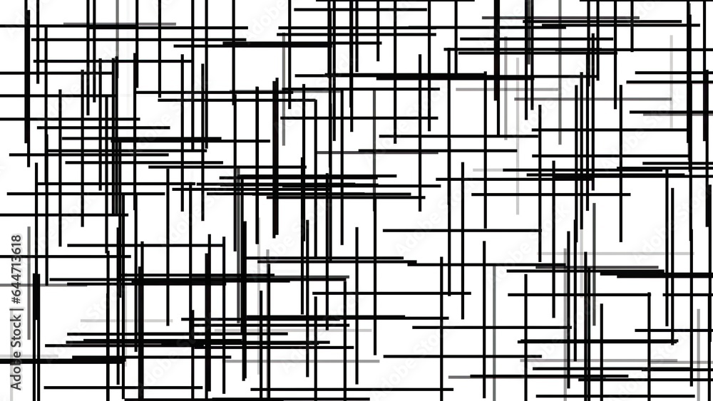 Beautiful illustration of black grid lines pattern on plain white ...