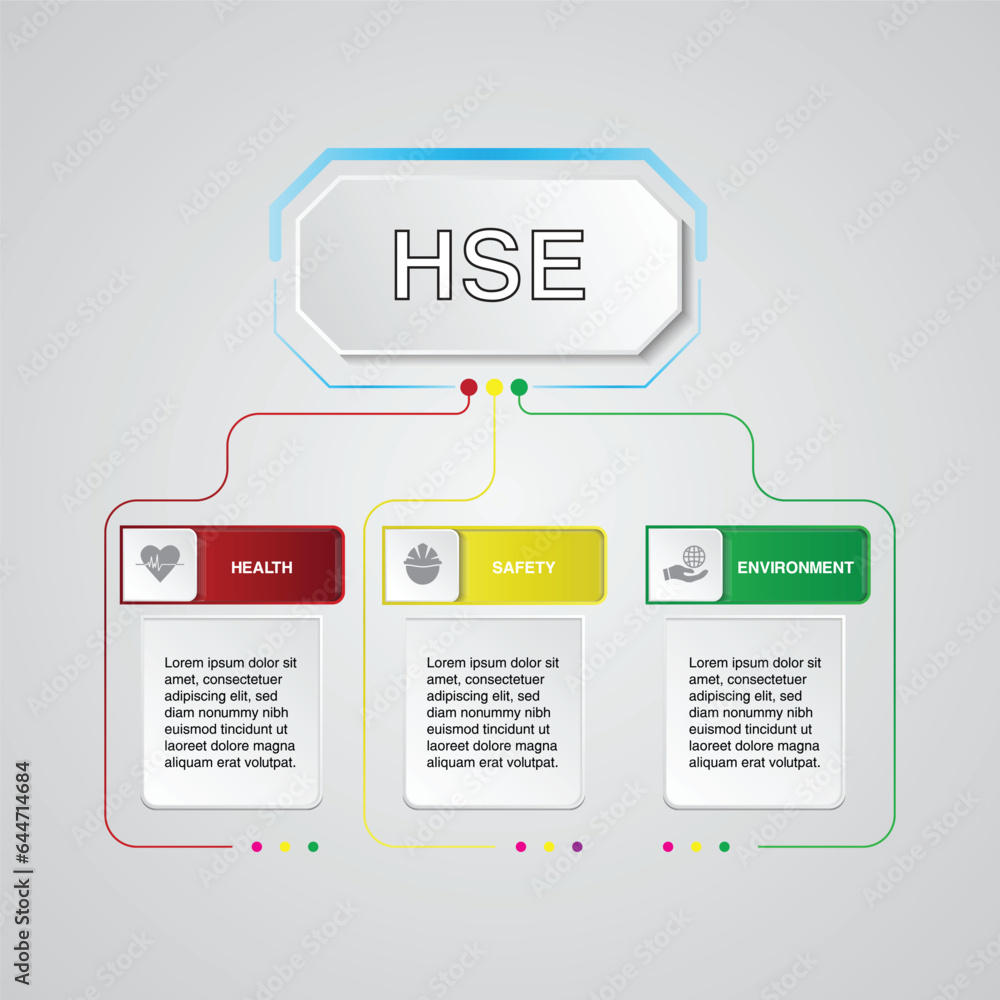 HSE icon - with circular arrow sign. Health Safety Environment concepts ...