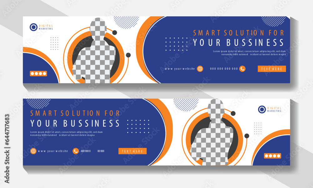 Corporate business linkedin banner design with geometric shapes. Banner ...