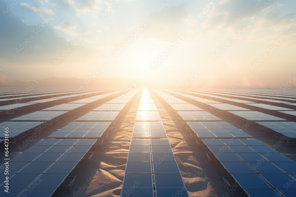 Generative ai arrays of solar panels are storing energy from the sun as ...