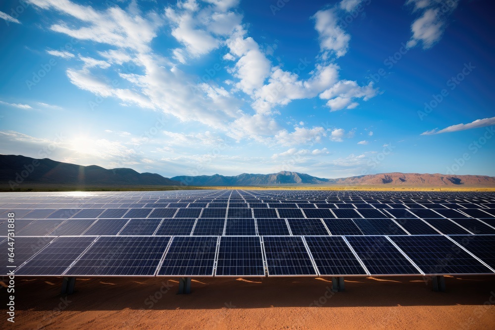 Generative ai arrays of solar panels are storing energy from the sun as ...