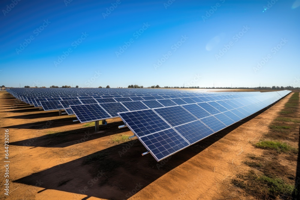 Generative ai arrays of solar panels are storing energy from the sun as ...