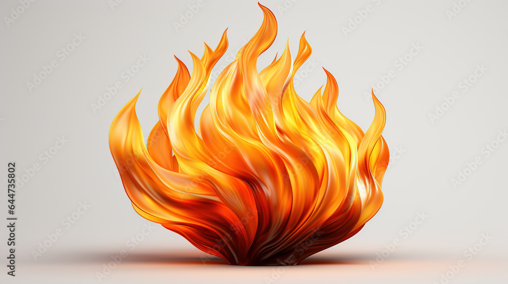 Dynamic and Intense Fire Render with Flames Stock Photo | Adobe Stock