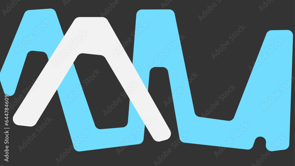 Random logo concept light blue and white color shapes on each other ...