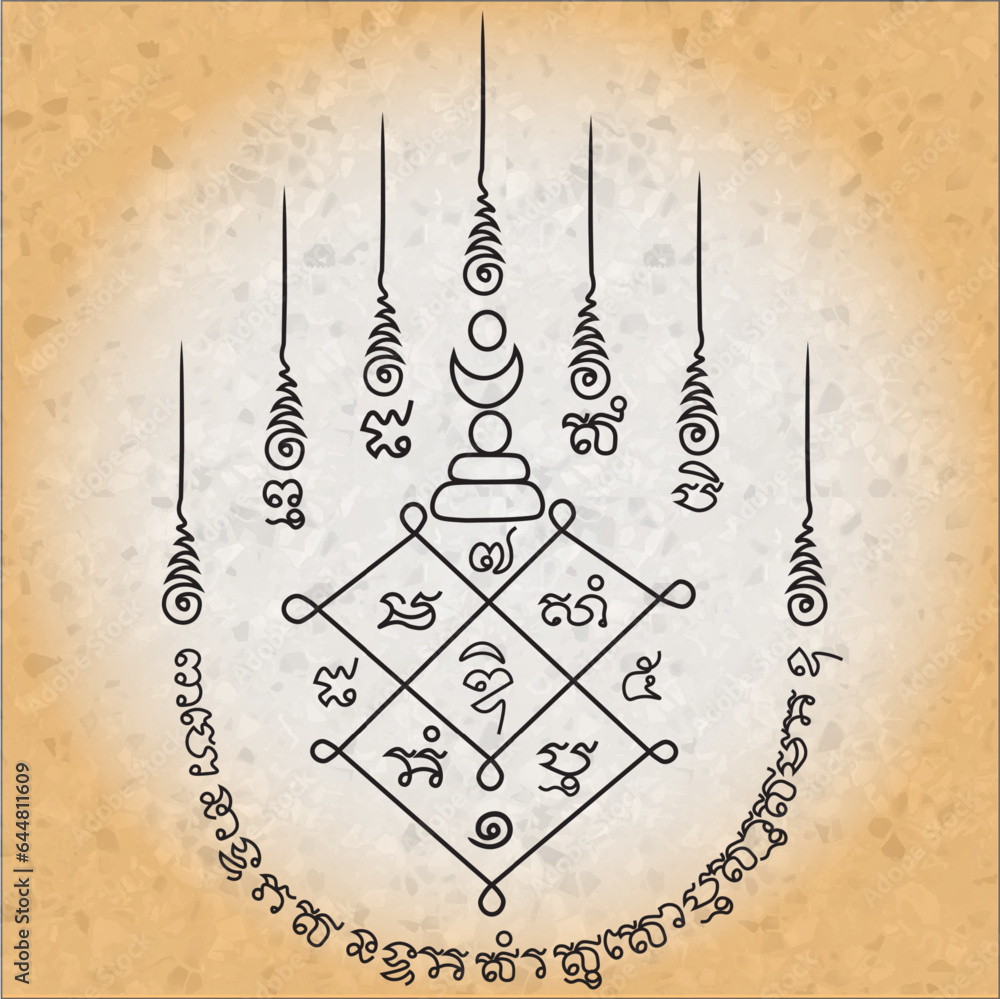 Symbol Talisman,Thai ancient traditional tattoo name in thai language ...
