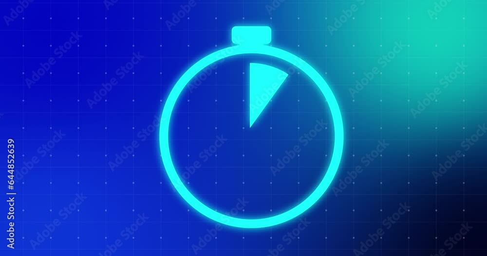 Modern trendy stylish 2D countdown timer animation in digital ...