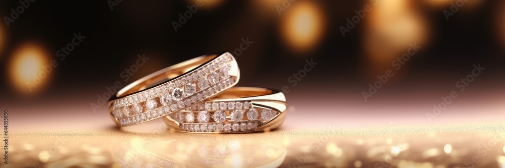 Two Diamond Rings Backdrop - Twin Diamond Rings Gleaming in Elegance ...