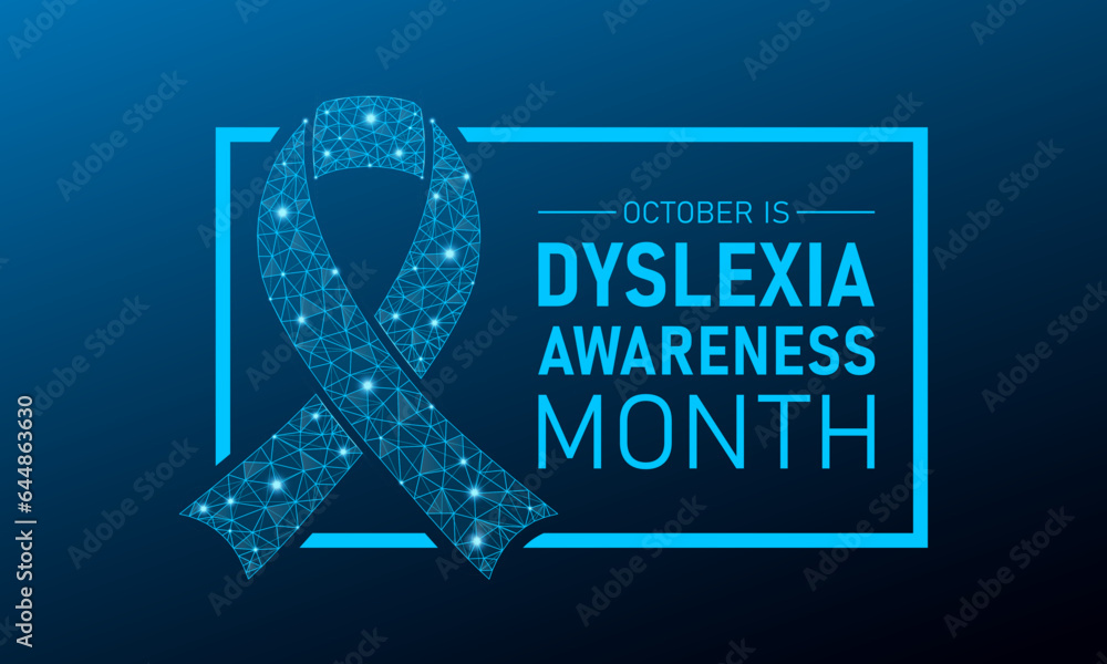 Dyslexia awareness month is observed every year in october. Vector ...