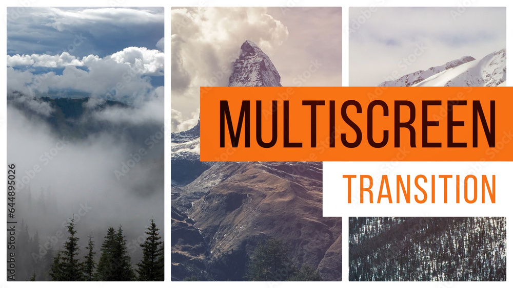 Triple Split Multi Screen Transition Stock Template | Adobe Stock