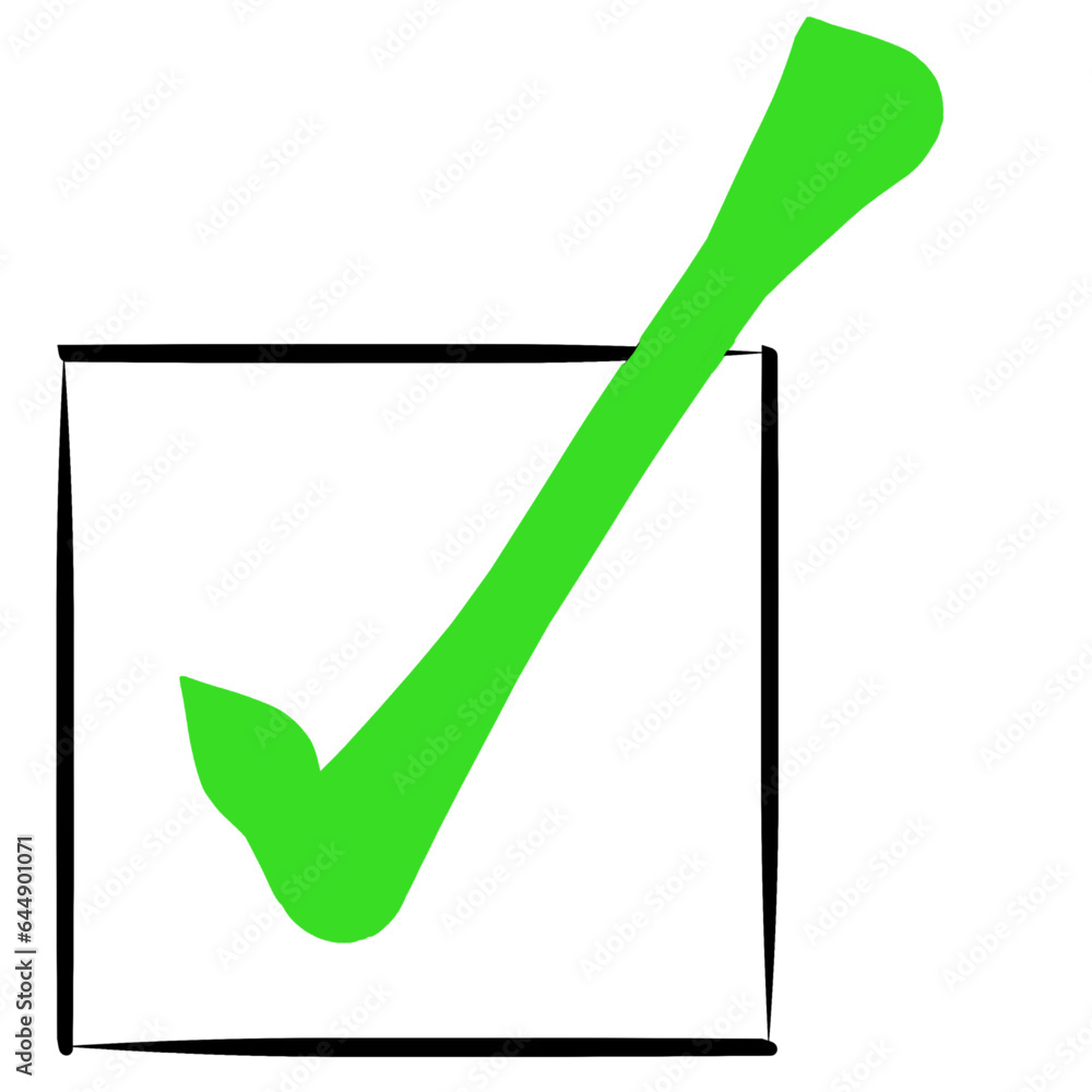 Check mark correct and not correct sing vector Stock Vector | Adobe Stock