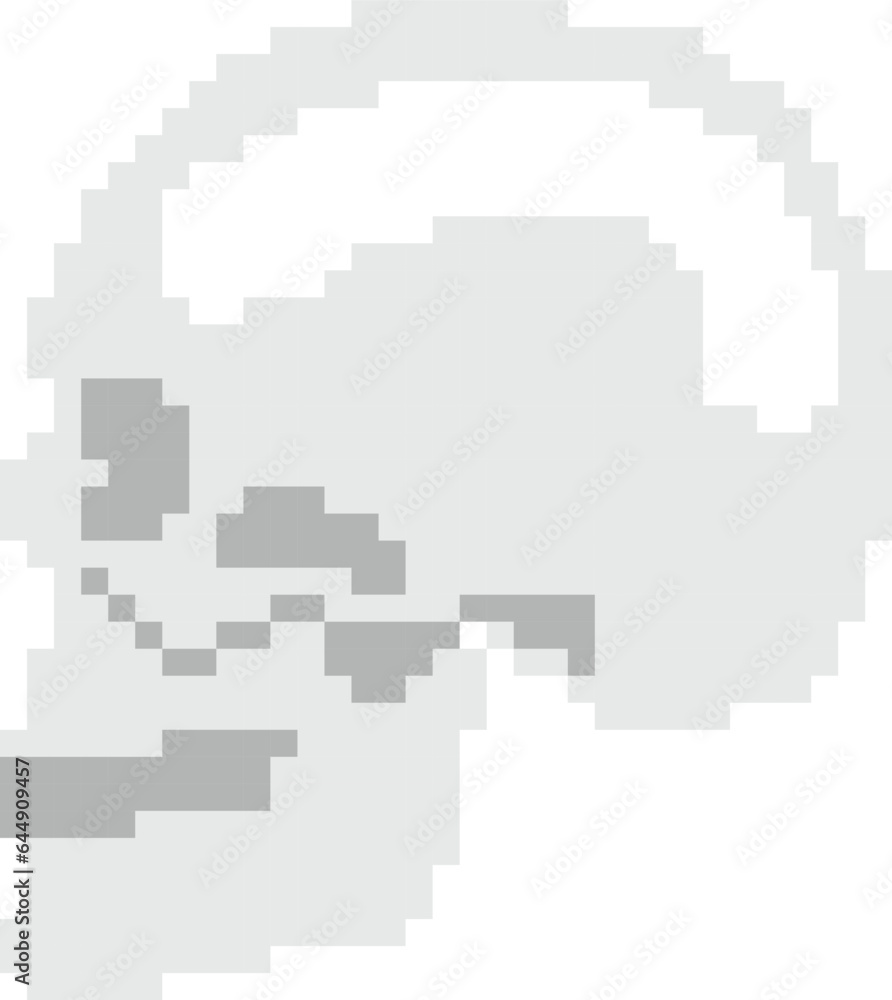 Human Skull Pixel art vector image Stock Vector | Adobe Stock