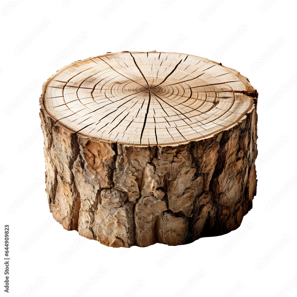 Tree trunk cross section isolated on transparent background Stock ...