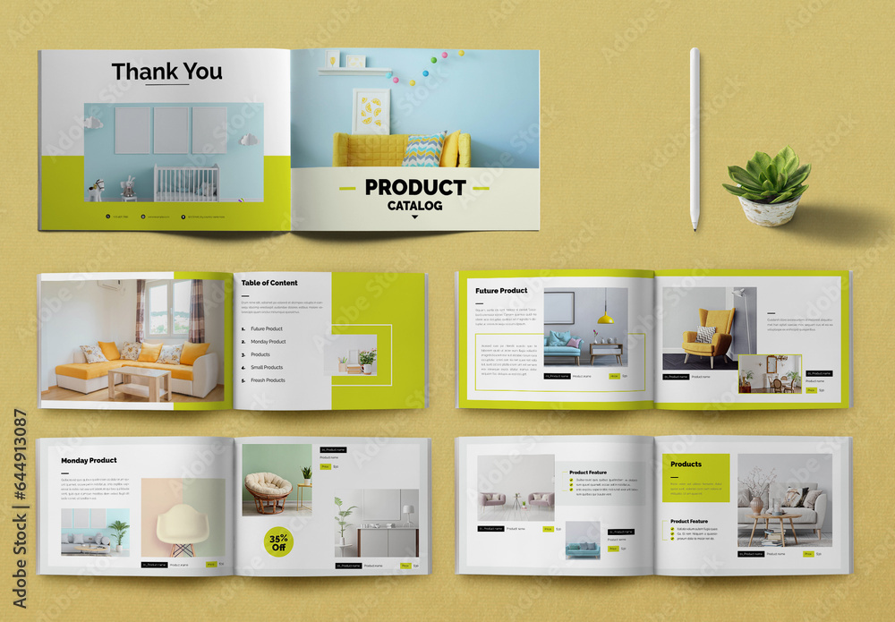 Product Catalog Design Template Stock Template | Adobe Stock