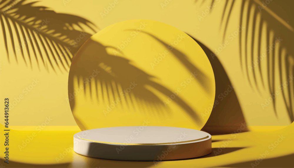 Vector Abstract Creative layout made of yellow studio background for ...