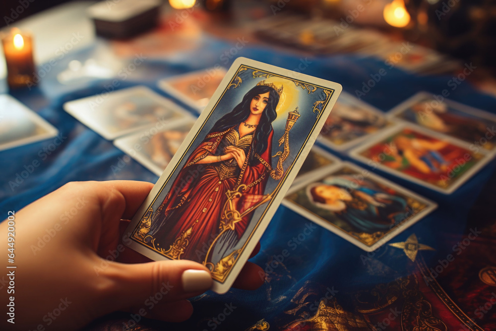 Astrologer calculates natal chart and makes a forecast of fate.Tarot ...