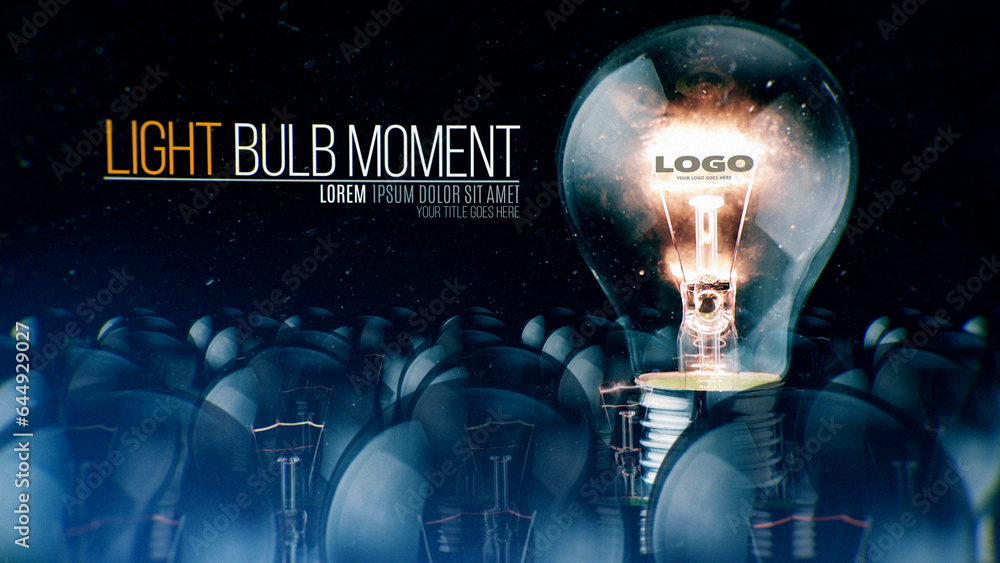 Light Bulb Moment Logo Reveal Stock Template | Adobe Stock