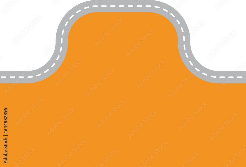 Repeating design element for infographics with asphalt road. Curvy ...