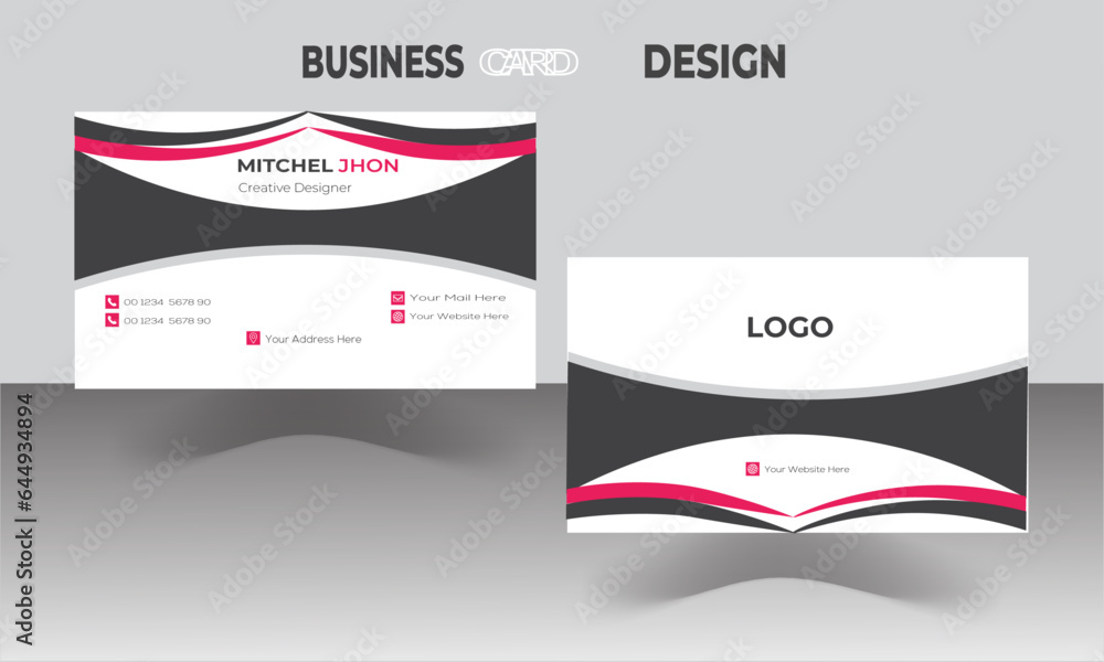 modern and simple creative business card design Modern presentation ...