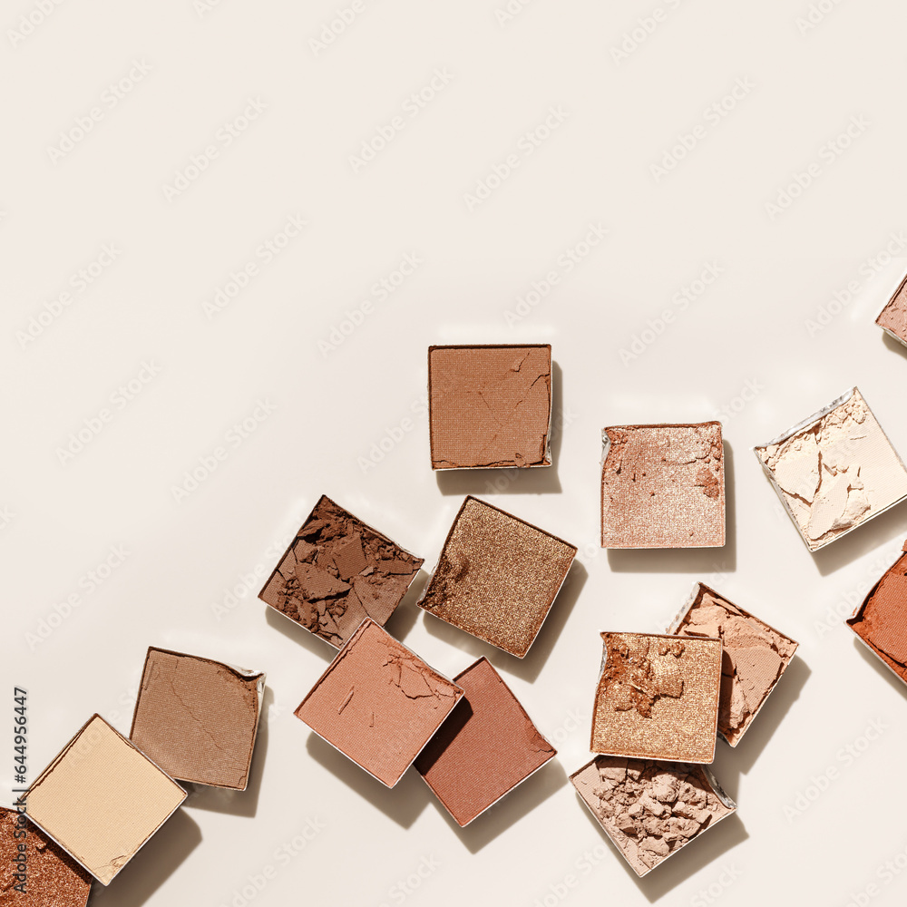 Beauty product neutral colored eyeshadows for makeup, beige monochrome ...