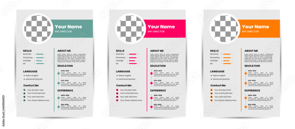 Resume Design, A4 Resume Design, Modern Resume Template, Clean Modern ...