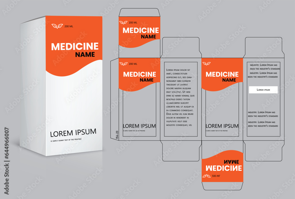 Medicine package box design. healthcare medicine box package creative ...