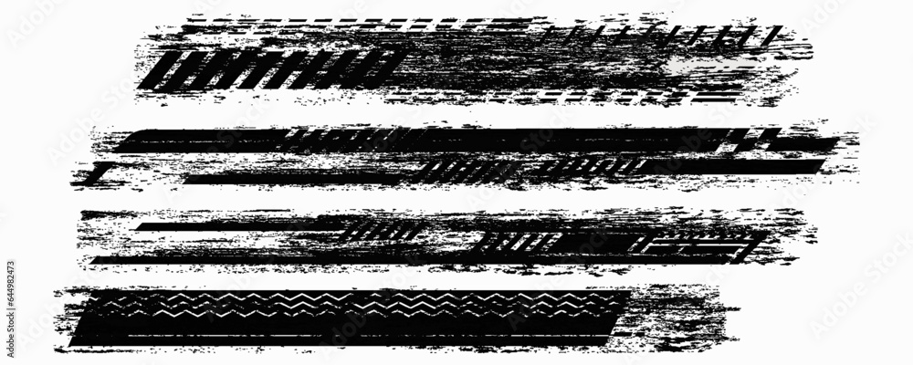 Tire tread marks, wheel textures, tire marks - car racing, motocross ...