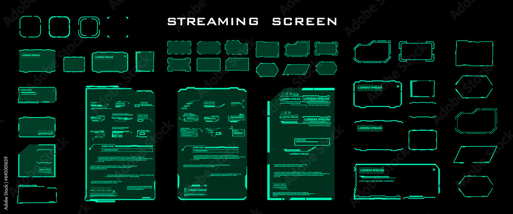 Set of window frames for communication in the network, chats, forums ...