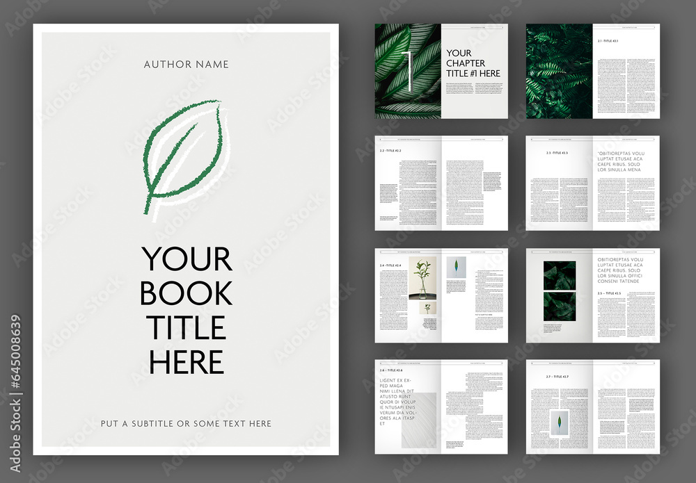Reading Book Layout Stock Template | Adobe Stock