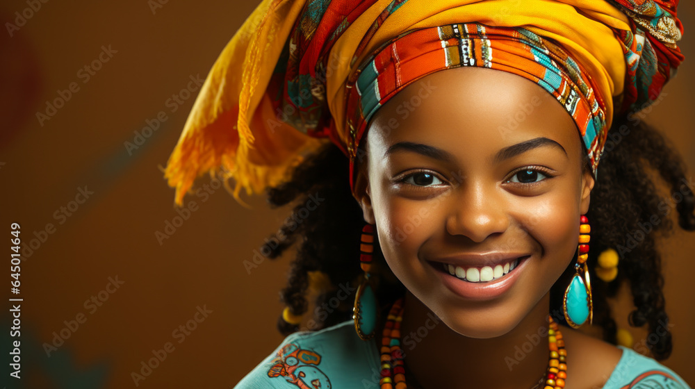 Charming African teenager radiating joy, playfully sending a flying ...