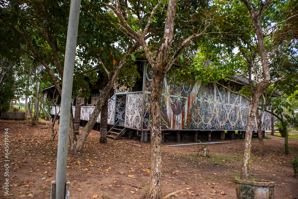 Dayak Experience Center Kutai Kartanegara, a Dayak tribal house with ...