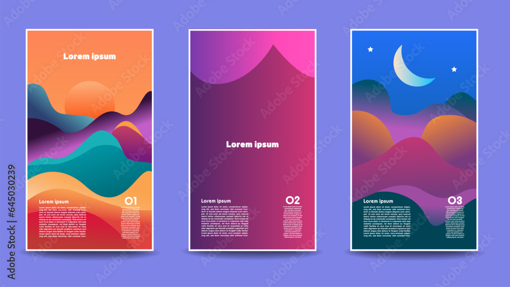 Diseño de plantilla de portadas modernas simples. Conjunto de ...