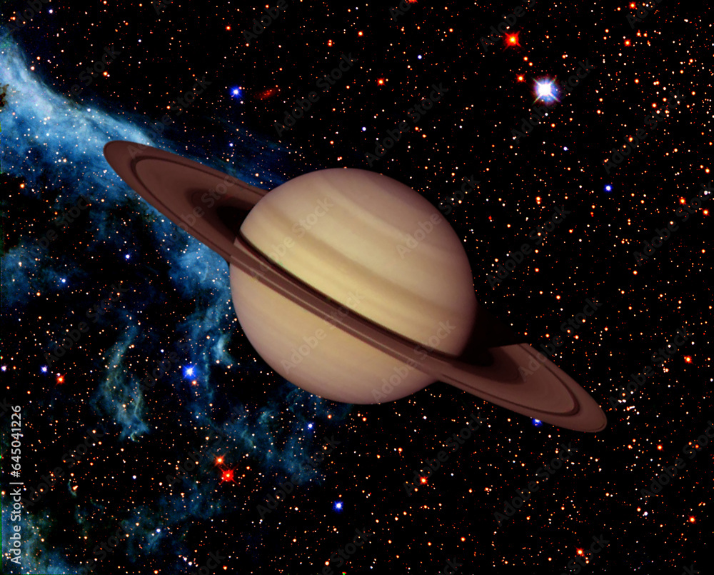 Saturn, solar system. The elements of this image furnished by NASA ...
