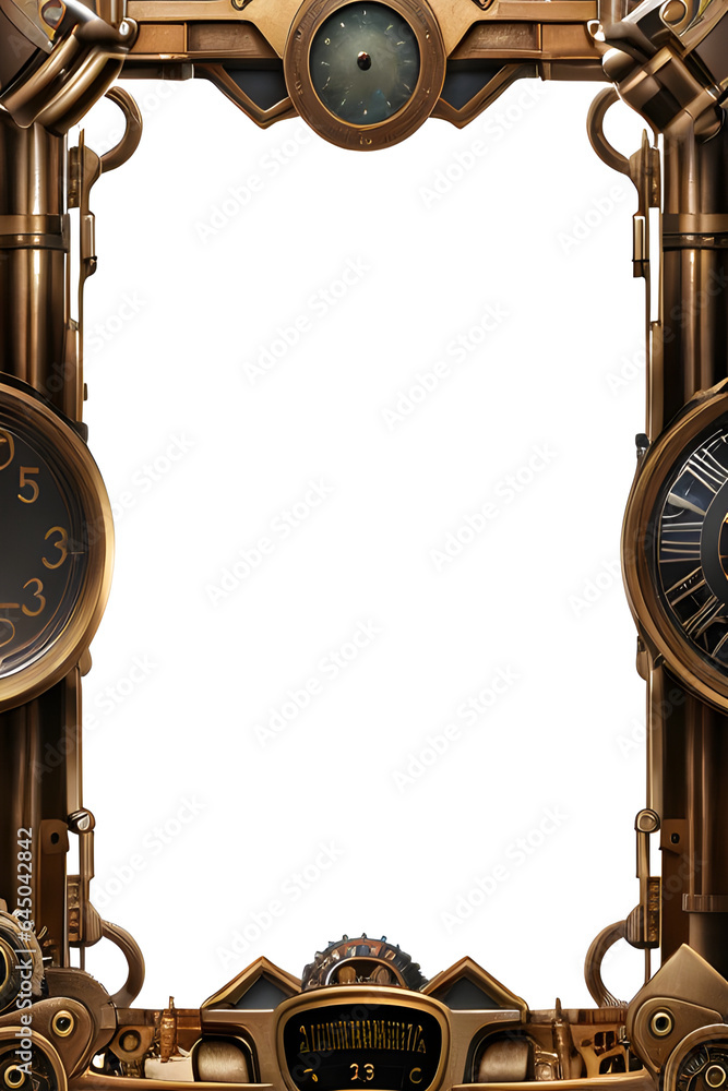 Steam Punk Border Frame Transparent Background PNG Images Stock ...