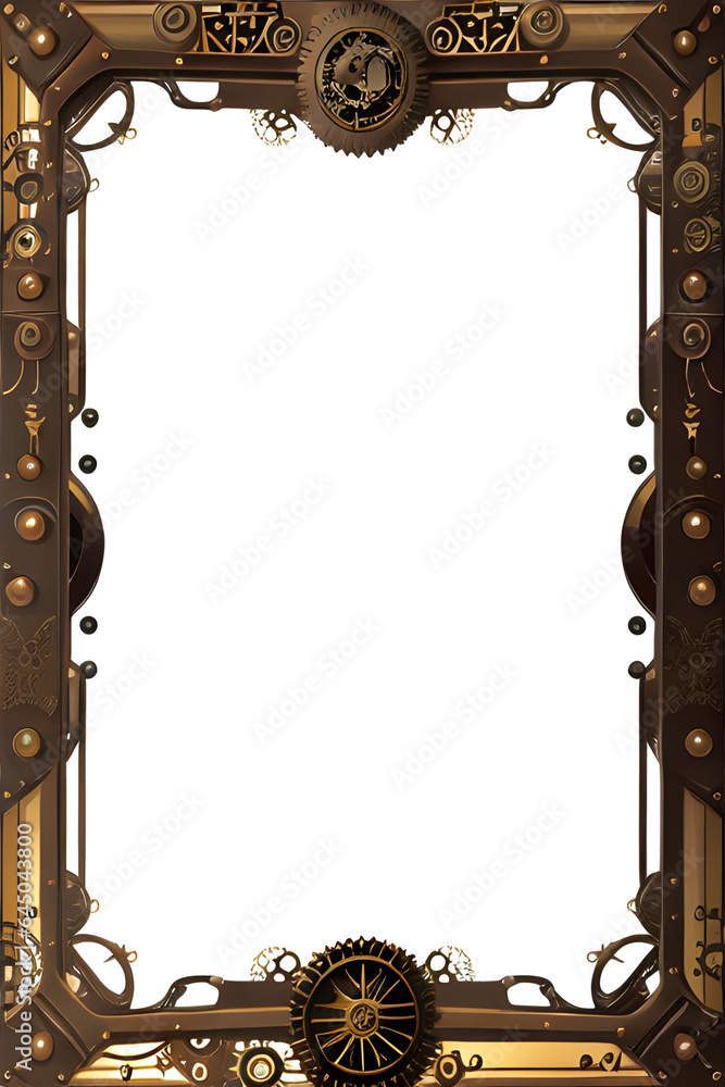 Steam Punk Border Frame Transparent Background PNG Images Stock ...