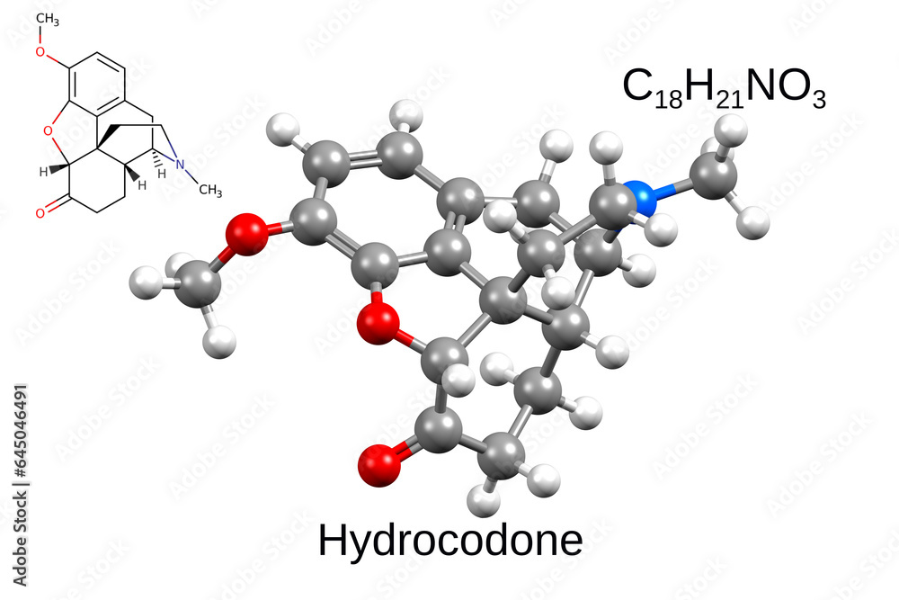 Chemical formula, structural formula and 3D ball-and-stick model of ...