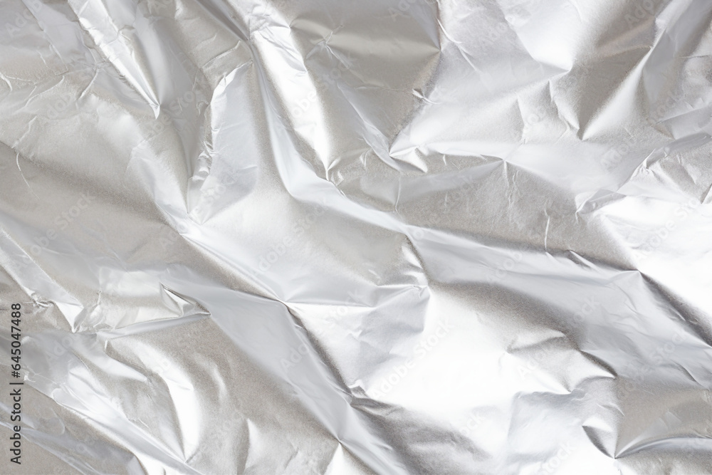 Image of enigmatic and textured silver foil paper background with ...