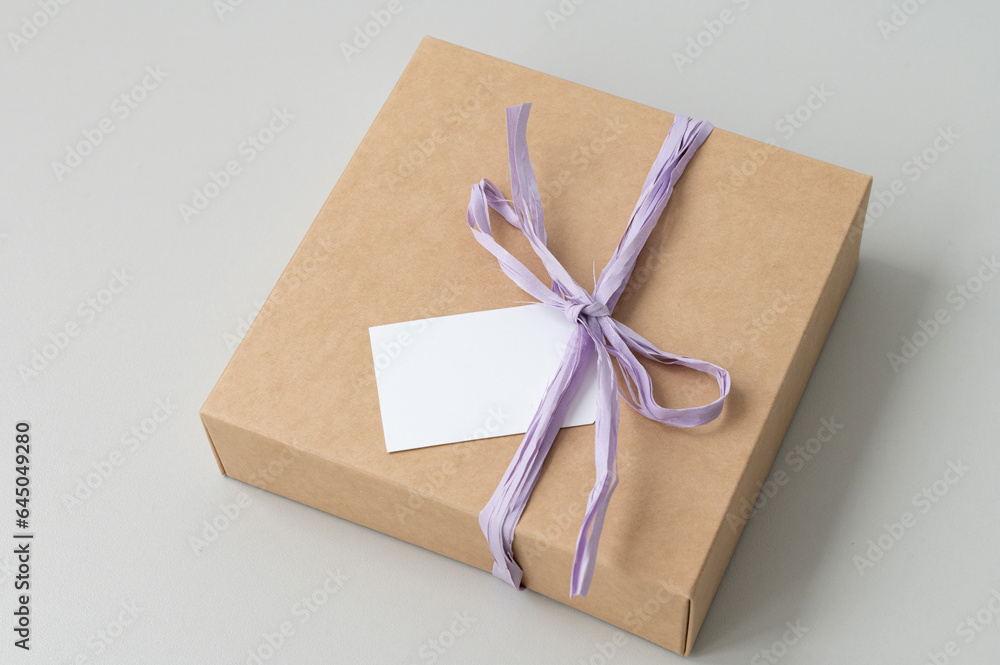 White cardboard box for bento cake to take away, highlighted on a white ...