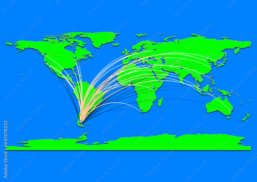 Punta Arenas, Chile map - Concept map for Punta Arenas, Chile on World ...