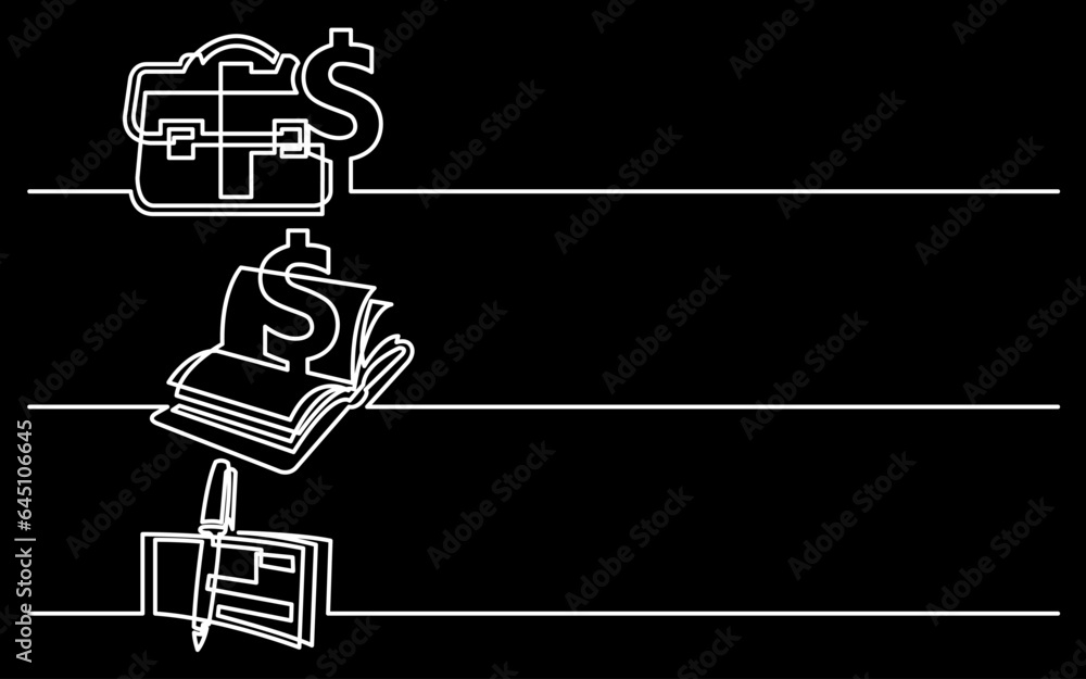 continuous line drawing vector illustration with FULLY EDITABLE STROKE ...