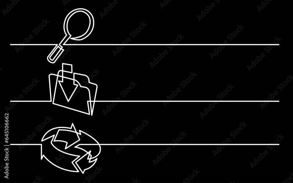 continuous line drawing vector illustration with FULLY EDITABLE STROKE ...