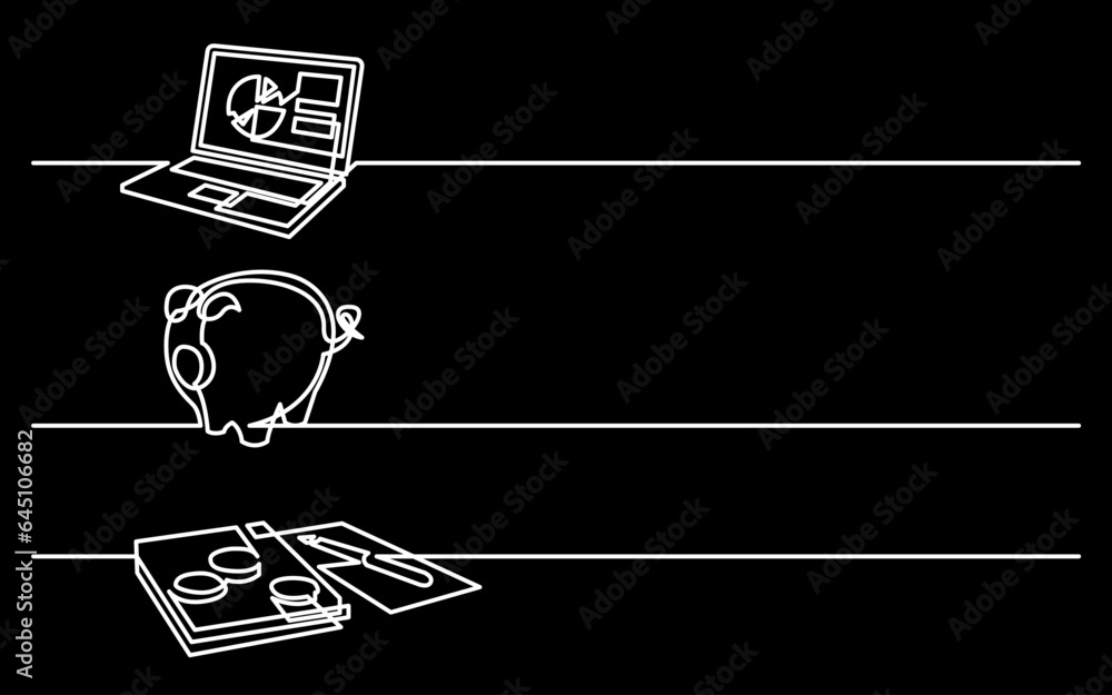 continuous line drawing vector illustration with FULLY EDITABLE STROKE ...