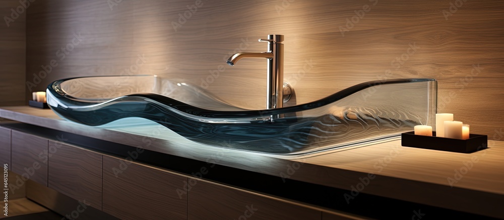 Contemporary lavatory basin Stock Photo | Adobe Stock