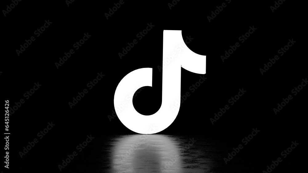 tiktok, tik tok 3D Visual Design - Social Media Background Stock Photo ...