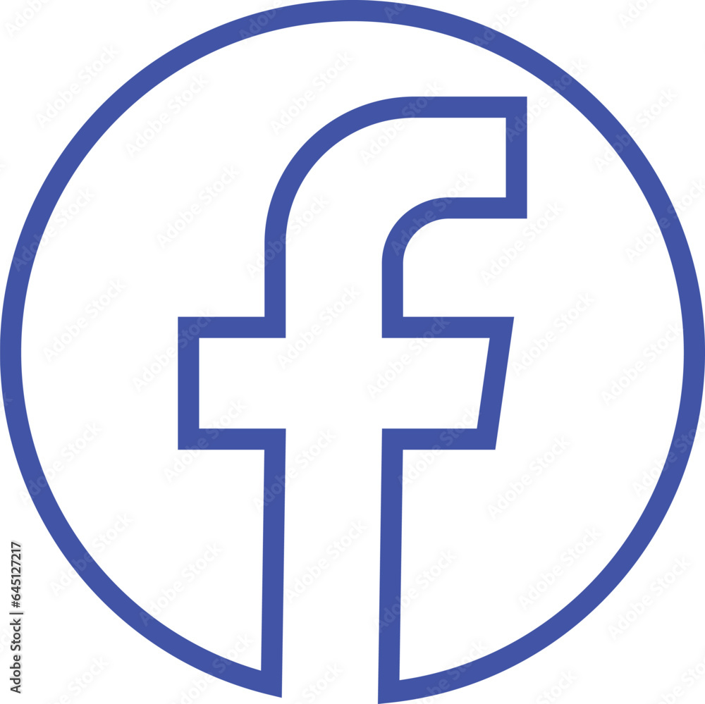 Facebook logo set isolated on white background. Social media icons ...
