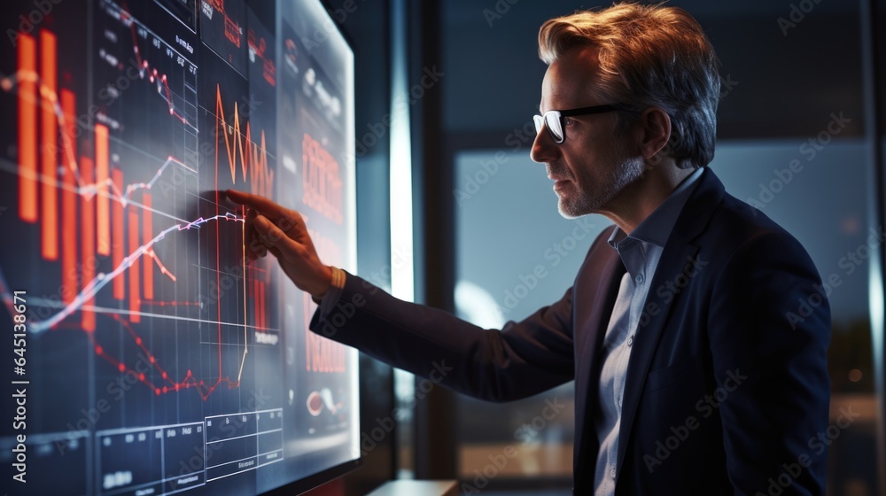 statistics professor illustrating data analysis techniques generative ...